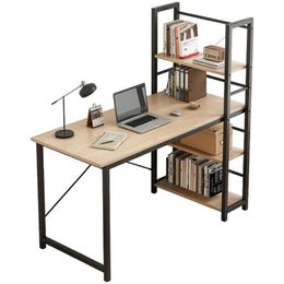 Computertisch,, Braun, Holzwerkstoff, 119.5x120x48 cm, Arbeitszimmer, Schreibtische, Schreibtischkombination