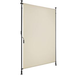 TecTake Klemmmarkise, Beige, Kunststoff, 108x310 cm, CE, Sonnen- & Sichtschutz, Sichtschutz Garten, Balkon Sichtschutze