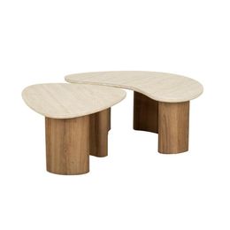 Hoyz Collection Couchtisch, Beige, Keramik, 88x36x44 cm, CE, Wohnzimmer, Wohnzimmertische, Couchtische