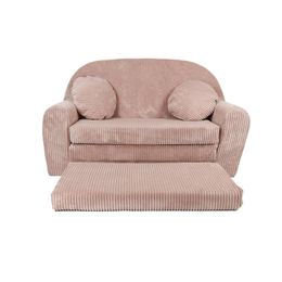 Fortisline Kindersofa, Altrosa, Textil, Uni, Rund, 96x60x48 cm, Oeko-Tex&reg; Standard 100, Kinder- & Jugendzimmer, Kinderm&ouml;bel, Kindersitzm&ouml;bel & -tische, Kindersessel & -sofas