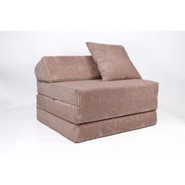 Fortisline Klappmatratze, Altrosa, Textil, Gestreift, 1-Sitzer, Quadratisch, 70x200 cm, Oeko-Tex&reg; Standard 100, Schlafzimmer, Matratzen Shop, Matratzen, Klappmatratzen