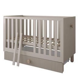 kiki design Gitterbett, Beige, Naturmaterialien, 1 Schubladen, Rechteckig, 60x120 cm, Babym&ouml;bel, Babybetten, Gitterbett