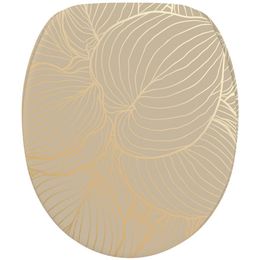 Sanilo Wc-Sitz, Beige, Holzwerkstoff, Oval, 38x6x47 cm, Badezimmer, WC Ausstattung, WC Sitze