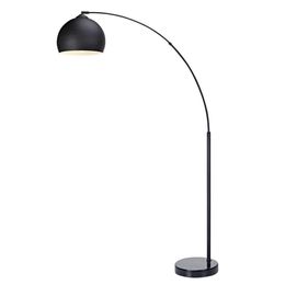 Teamson Home Arquer, Schwarz, Metall, Marmor Optik, Freiform, 30x170x170 cm, Lampen & Leuchten, Innenbeleuchtung, Stehlampen, Bogenlampen