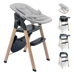 BABYGO Hochstuhl-Set, Schwarz, Metall, Nachbildung, 1-Sitzer, 44x88x63 cm, Babym&ouml;bel, Hochst&uuml;hle & Zubeh&ouml;r, Hochst&uuml;hle