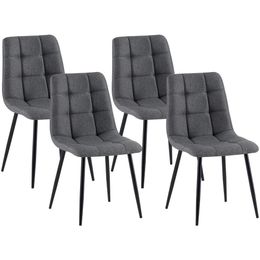 CLP Stuhl, Dunkelgrau, Metall, 45x84x55 cm, Esszimmer, St&uuml;hle, Esszimmerst&uuml;hle, Vierfu&szlig;st&uuml;hle