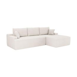 Juskys Sofa, Creme, Textil, 250x155 cm, Wohnzimmer, Sofas & Couches, Wohnlandschaften, Ecksofas