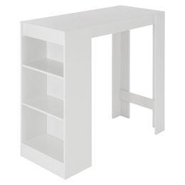 ML-Design Bartisch, Wei&szlig;, Holzwerkstoff, 50x103x110 cm, Esszimmer, Barm&ouml;bel, Bartische