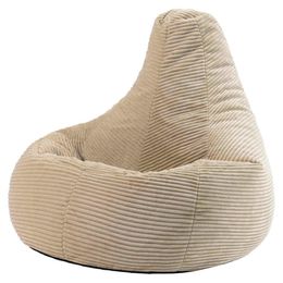 Icon Sitzsack, Beige, Textil, 200 L, 1-Sitzer, Freiform, 82x76x82 cm, Hergestellt in Deutschland, Wohnzimmer, Hocker, Sitzs&auml;cke, XXL Sitzs&auml;cke