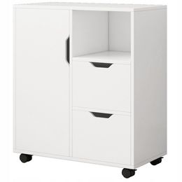 Standkabinett,, Wei&szlig;, Holzwerkstoff, 60x70x35 cm, Arbeitszimmer, Container