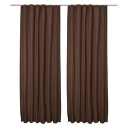 Beautissu Vorhang, Braun, Textil, 140x245x1 cm, Wohntextilien, Gardinen & Vorh&auml;nge, Fertiggardinen, Fertiggardinen