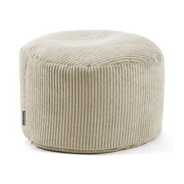 mokebo&reg; Mokebo Pouf, Beige, Textil, 50x30x50 cm, Oeko-Tex&reg;, Wohnzimmer, Hocker, Poufs