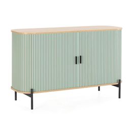 Sideboard, Blau, Holzwerkstoff, Oval, 120x75x40 cm, Wohnzimmer, Kommoden & Sideboards, Sideboards