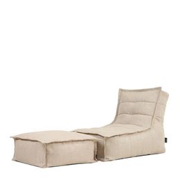 Icon Outdoorsitzsack, Beige, Kunststoff, 1-Sitzer, F&uuml;llung: EPS Mikroperlen, Freiform, 75x75x96 cm, Hergestellt in Deutschland, Oeko-Tex&reg; Standard 100, Reach, Gartenm&ouml;bel, Outdoor-Sitzs&auml;cke