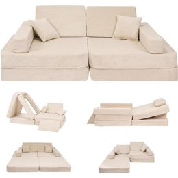 AngeLove Kindersofa,, Beige, Textil, 160x24x80 cm, Kinder- & Jugendzimmer, Kinderm&ouml;bel, Kindersitzm&ouml;bel & -tische, Kindersessel & -sofas