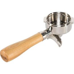 Gaggia Holzsiebtr&auml;ger Doppelaus- lauf Edelstahl und Eschenholz