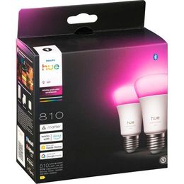 Philips Hue LED Lampe E27 2er Set 810lm White & Color Amb.