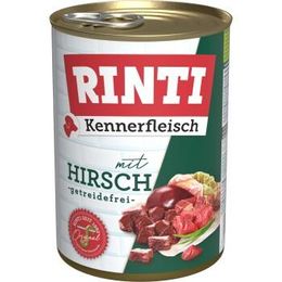 Rinti Kennerfleisch Nassfutter Hund, Adult, Dose, Hirsch 24x400 g