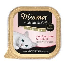 Miamor Milde Mahlzeit Senior Gefl&uuml;gel und Rind 64x100 g