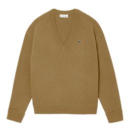 Lacoste - "Carded" Pullover f&uuml;r Damen, Perlmuster leger (Braun)