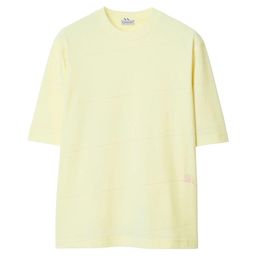 Burberry - Gestreiftes T-Shirt in Sorbetgelb