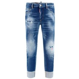 Dsquared2 - Sailor Jean - Dunkelblaue Jeanshose Mit Farbspritzern