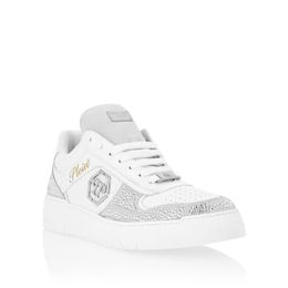Philipp Plein Low Top Sneakers Mix Strass Cocco