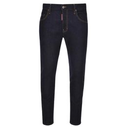 Dsquared2 Skater Jean Italian Address Logo Marineblaue Jeans
