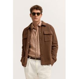 Bugatti Herren Hemdjacke mit Druckkn&ouml;pfen