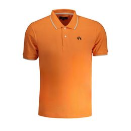 La Martina Arancione Baumwoll Herren Poloshirt