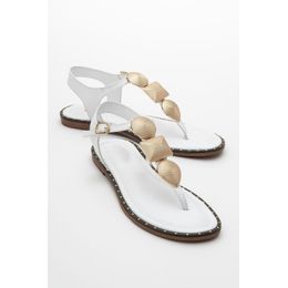 Giulia Leder Flach Sandale (Women)