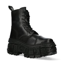 New Rock schwarze Gothic-Lederstiefel-WALL083C-S5
