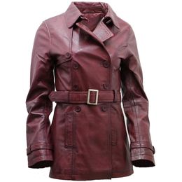 Mittellanger Damen-Trenchcoat aus Leder &ndash; Oakham