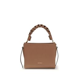Coccinelle Beiger Kalbleder Bos Taurus Schultertasche