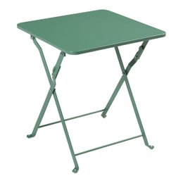 [en.casa] Gartenklapptisch, Gr&uuml;n, Metall, Quadratisch,quadratisch, 40x45x40 cm, Gartenm&ouml;bel, Gartentische, Klapptische Garten