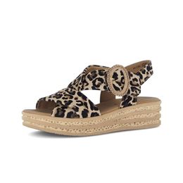 Plateausandaletten Gabor "Plateau Sandale", Damen, Gr. 40, beige, Schuhe