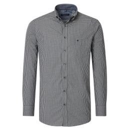 Langarmhemd Casamoda "Casamoda Freizeithemd kariert", Herren, Gr. L, Normalgr&ouml;&szlig;en, blau (gr&uuml;nblau 300), 100% Baumwolle, kariert, comfort fit, Hemden