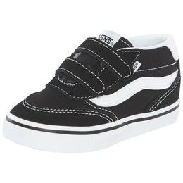 Sneaker Vans "Brooklyn Mid V", Kinder, Gr. 26,5, schwarz-wei&szlig; (schwarz, wei&szlig;), Leder, Schuhe Sneaker