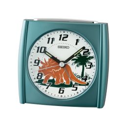 Quarzwecker Seiko, gr&uuml;n, Wecker, Wecker, Beleuchtung, Geschenkidee, Kinderzimmer, durchlaufende Sekunde