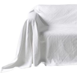 Tagesdecke PEREIRA DA CHUNA Gr. 3, wei&szlig;, B:220cm L:250cm, 100% Baumwolle, Tagesdecken