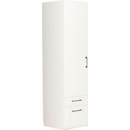 Dreht&uuml;renschrank Priess "Lindau", wei&szlig;, B:48cm H:193cm T:54cm, Holzwerkstoff, Schr&auml;nke, Dreht&uuml;renschrank