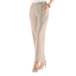 Schlupfhose Classic Basics, Damen, Gr. 195, Extrakurzgr&ouml;&szlig;en, grau (stein), 52% Polyester, 48% Viskose, unifarben, lang, Hosen Schlupfhose