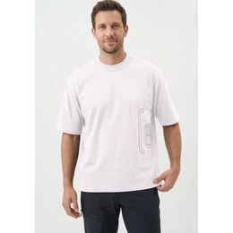 Oversize-Shirt CMP, Herren, Gr. L, bianco, Obermaterial: 100% Baumwolle, Shirts, weiter Schnitt, sportlicher Stil