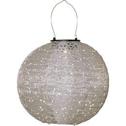 LED Solarleuchte "Solar Dekoration Festa", beige, B:25cm H:25cm L:25cm T:25cm &Oslash;:25cm, Parforce Traditional Hunting, Leuchten, Solar, D&auml;mmerungssensor, Lochmuster mit Schatteneffekt