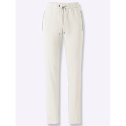 Jerseyhose Casual Looks, Damen, Gr. 19, Kurzgr&ouml;&szlig;en, jade, 76% Polyester, 20% Viskose, 4% Elasthan, unifarben, Hosen Jerseyhose