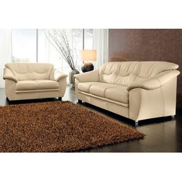 Sit & More Polstergarnitur SIT & MORE "Savona, B: 148 bzw. 198 cm", beige (creme), H:90cm T:90cm, Sitzm&ouml;bel-Sets, Set: 2- & 3er-Sofa, mit Federkern