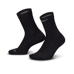 Kniestr&uuml;mpfe Nike "U NK LTWT RUN MCRW 1PR - 200", Damen, Gr. M (38/41), schwarz (schwarz, pure p), Obermaterial: 62% Polyester, 33% Nylon, 5% Elasthan, Socken Kniestr&uuml;mpfe