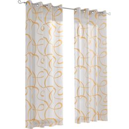 HEINE HOME unisex Dekostore wei&szlig;-gelb Gr&ouml;&szlig;e 145x140 cm