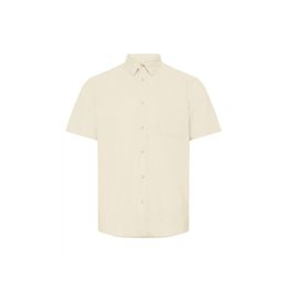 Leinenhemd Blend "Leinenhemd BHLins", Herren, Gr. L, N-Gr, beige (oyster gray), Obermaterial: 55% Leinen LI. 45% Viskose CV., Hemden