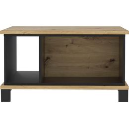 Couchtisch FORTE "Duro", schwarz (artisan eiche, schwarz eiche, artisan eiche, schwarz eiche, artisan eiche), B:80cm H:44,6cm T:55cm, Tische, Couchtisch